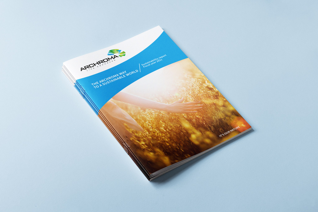 Konzept und Gestaltung des Archroma Nachhaltigkeitsberichtes